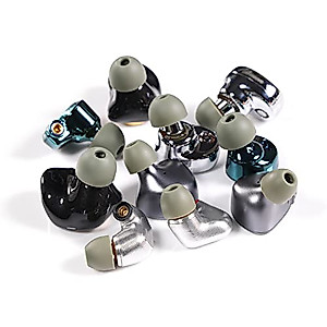 Linsoul DDHIFI ST35 Comfortable Medical-Grade Silicone Eartips Earpads for in-Ear Earphones IEM,Noise Reduction, 3 Pairs Green Storage Case (ST35, M)