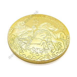 Neptune Medallion Sailor Crew Lucky Coin Roman Poseidon Seahorse Trident Neptune Coin