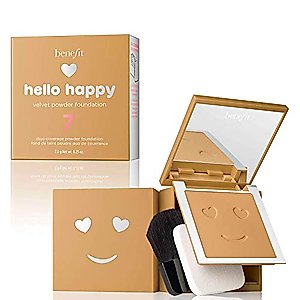 BENEFIT COSMETICS Hello Happy Velvet Powder Foundation Shade 7 Medium Tan Neutral