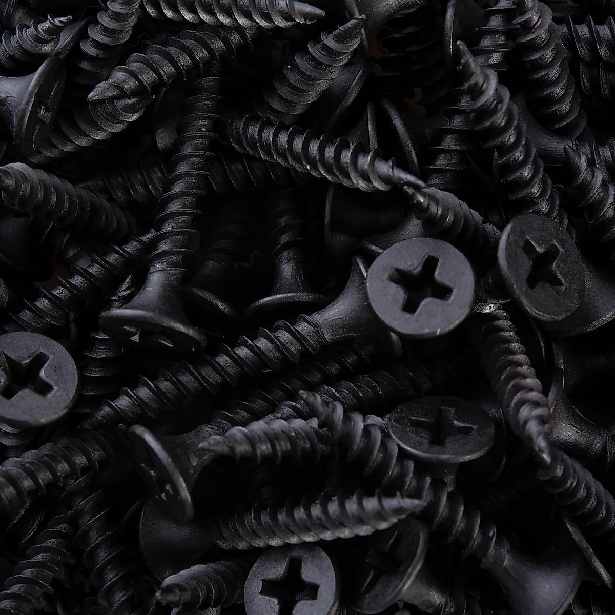 TPOHH 100 PCS #8 X 5/8 Inch Black Oxide Coated Flat Head Phillips Wood Screw, Stainless Steel 18-8 (A2) Fully Threaded 8 X 5/8'' Multipurpose Screws