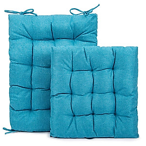 Rocking Chair Cushion Comfortable Tufted Seating Pads Non-Skid Backed Set of Cushion Back and Seat Bottom for Porch Rocker Outdoor Indoor Office Dining Chairs (24"x17" Back, 17"x17" seat, SkyBlue)