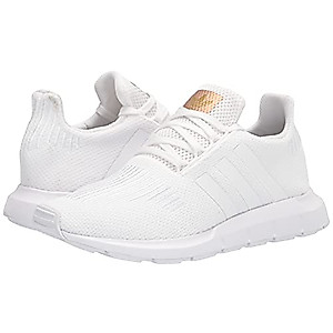 adidas Originals Women's Swift Run Shoes, White/White/Copper Metallic, 7