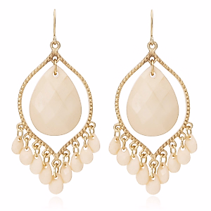 Bohemian Multi Beads Tassel Chandelier Dangle Drop Earrings for Women