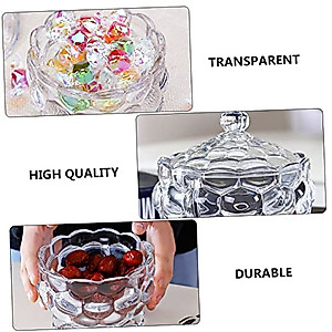 OKUMEYR 2pcs Foam Candy Cup Candy Dish with Lid Sugar Bowl Tea Jar Wedding Candy Buffet Jars Crystal Cookie Tin Crystal Ice Cream Candy Bowl Wedding Decor Spice Jars Snack Glass Diamond