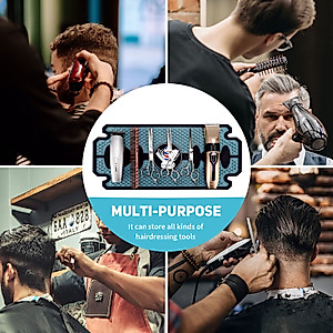 Noverlife Rubber Barber Station Mat, Heat Resistant Anti Slip Hair Salon Service Mat, Double Edge Countertop Protector Pad for Hair Styling Tools, Professional Flexible Mat for Clippers Salon Tools