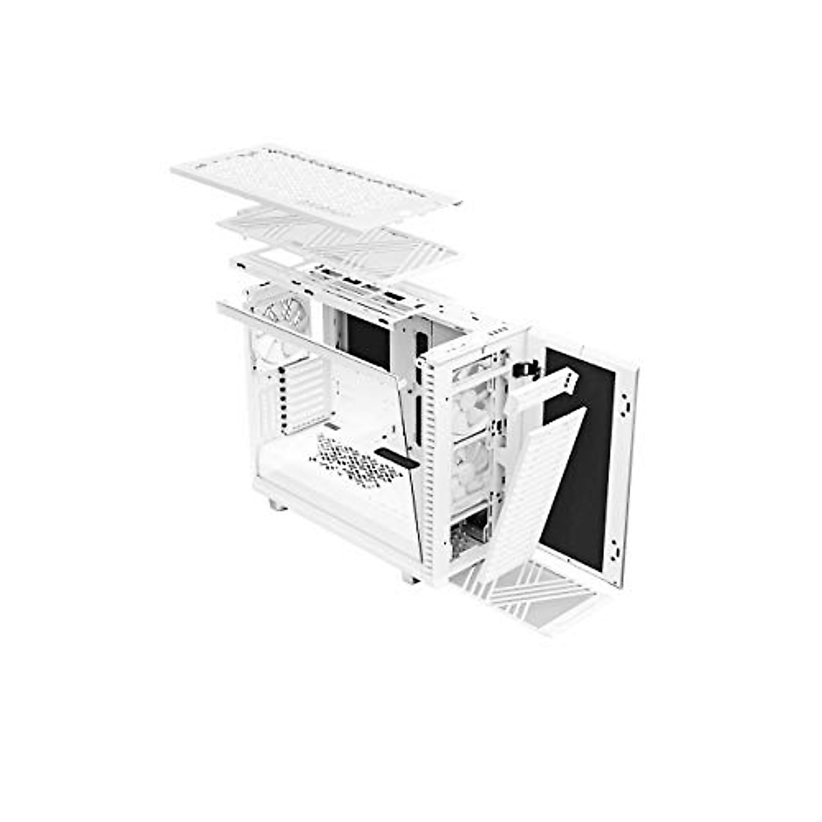 Fractal Design Define 7 White Brushed Aluminum/Steel E-ATX Silent Modular Tempered Glass Window Mid Tower Computer Case