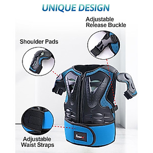 StarknightMT Kids Motorcycle Armor Suit Dirt Bike Gear Riding Protective Chest Spine Back Protector Shoulder Arm Elbow Knee Protector Pads for Cycling Skateboard,Skiing,Skating,Off-Road