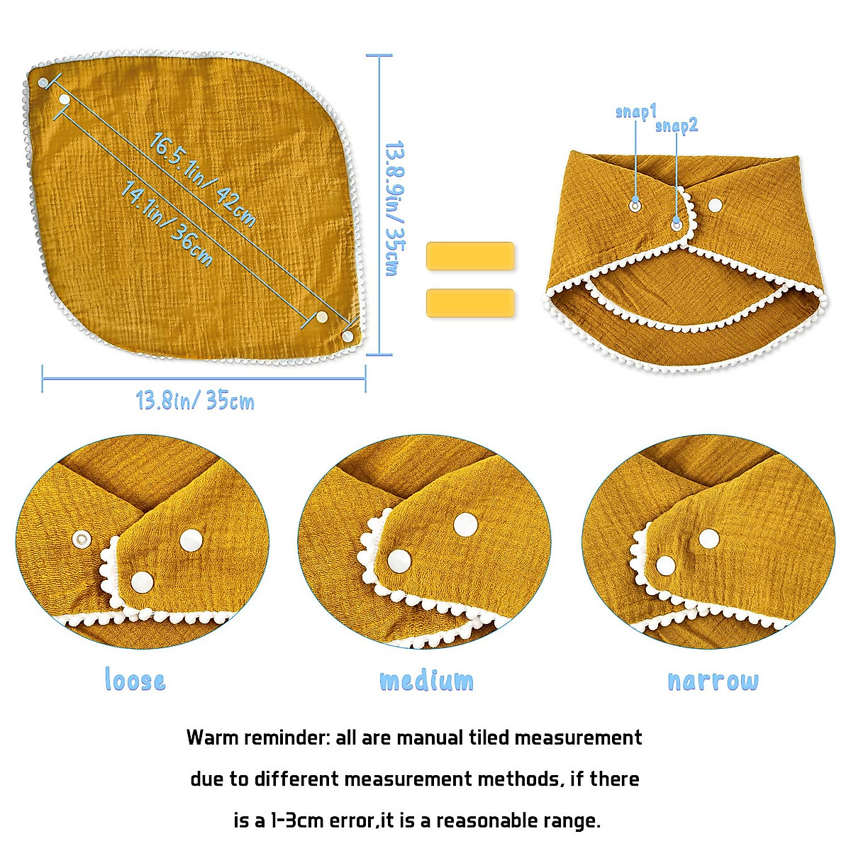 Muslin Baby Bibs Drool Bibs for Boys Girls Adjustable Multi-Use Scarf Bibs Super Absorbent& Soft Drooling Bibs Breathable Organic Cotton Baby Bibs Set for Teething and Drooling 8 Pack