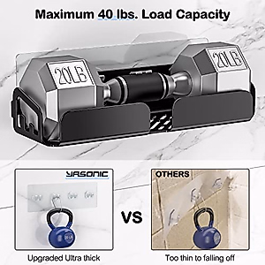 Bathroom Shower Organizer, YASONIC 3-Pack Strong Adhesive Shower Caddy with Soap Holder and 8 Hooks, No Drilling Wall Mounted Rustproof Stainless Steel Shower Shelf, for Inside Shower, Bathroom, Black