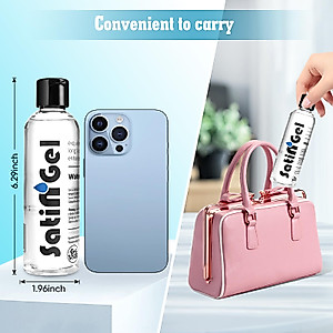 SATIN GEL Water-Based Personal Lube, Sex Lubricant, Lube for Men, Women and Couples, Natural Plant-derived Lubricant, Toy & Condom Compatible 1 Pack