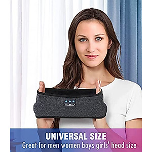 MUSICOZY Ear Warmers EarMuffs Sleep Headphones Bluetooth Sports Headband for Winter Side Sleepers Running Travel Yoga Meditation, EarMuff & Headband, Pack of 2