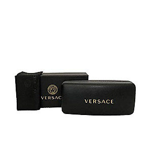 Versace VE2238 143687 61MM Gold/Matte Black/Dark Grey Rectangular Sunglasses for Men + BUNDLE With Designer iWear Eyewear Kit
