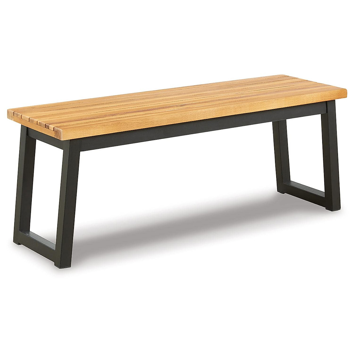 Signature Design by Ashley Town Wood Outdoor 3-Piece Patio Counter Table Set with 2 Benches, Brown & Black