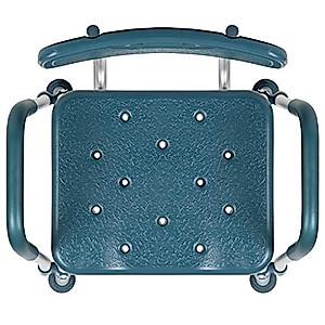 Flash Furniture HERCULES Series 300 Lb. Capacity Adjustable Navy Bath & Shower Chair with Quick Release Back & Arms