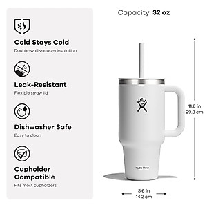 Hydro Flask 32 Oz All Around Travel Tumbler Stainless Steel Violet