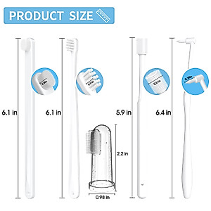 VVHOMIFE Small Dog Toothbrush Kit,Puppy Tooth Brushing Kit, Suitable for All Puppy and Samll Dogs Dental Care. White, Soft Bristles, Meet All Cleaning Needs, Multi-Functional Dental Cleaning.