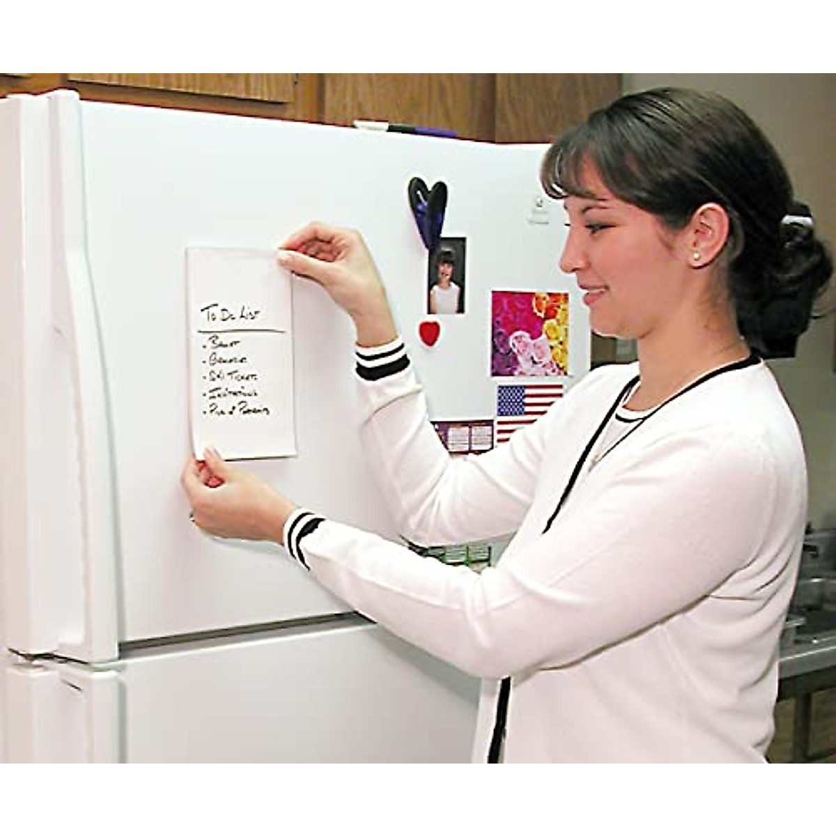 Magnetic Garage Door Screen for One Car Garage- Heavy Duty Weighted Garage Enclosure Curtain for Mosquito & Small Parts 08057 Magnet Squares with Adhesive, 1/16X1-Inch, Pack of 24