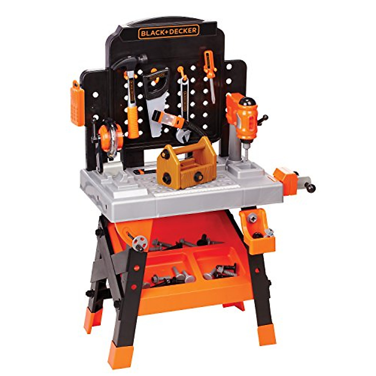 Black+Decker Kids Workbench - Power Tools Workshop - Build Your Own Toy Tool Box – 75 Realistic Toy Tools and Accessories [Amazon Exclusive]