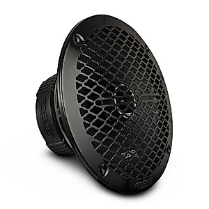 DS18 PRO-ZT Pro Audio Coaxial Midrange Speakers with Built-in Bullet Tweeter, 4-Ohms, Water Resistant - Black Metal Mesh Grill Included (1 Speaker) (8" inches)