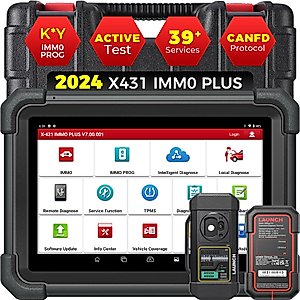 LAUNCH X431 lMMO Plus, K*y Pr0gramming Tool with X-PROG3 (Valued $800),Advanced of lMMO Elite, ECU Coding, 39+ Services, Full Systems, 2 Yrs Update
