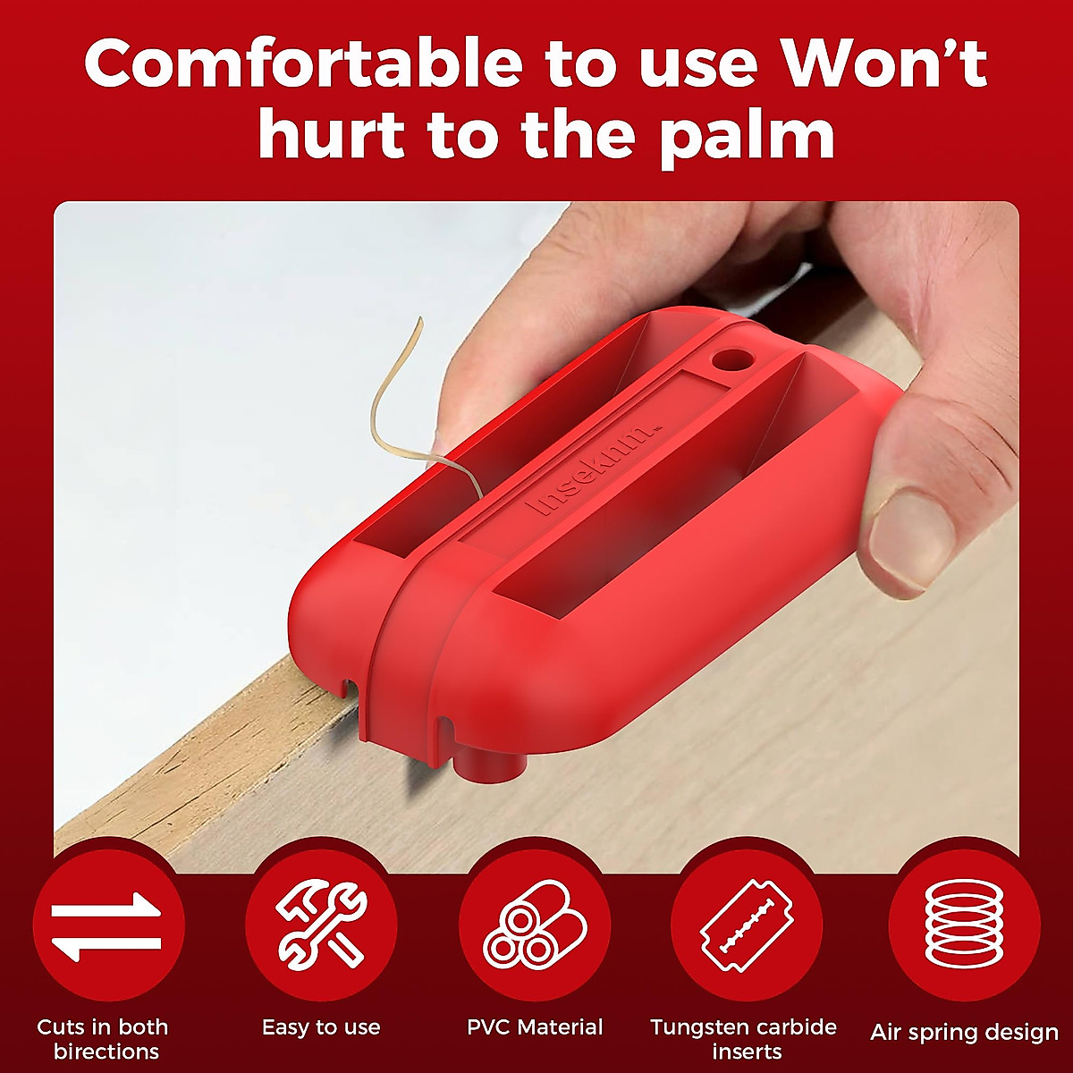 Edge Banding Trimmer for All Directions, Edge Trimmer with Tungsten Carbide Blades (1-Pack)