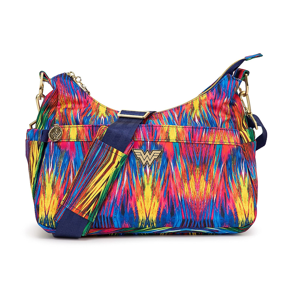 JuJuBe Wonder Woman 1984 Hobobe Bag | Boho Chic Style Diaper Bag, Travel-Friendly Everyday Shoulder Bag with Internal Organization