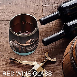 YKUDBN Stainless Steel Insulated Cup, Horse Saddle with A Cowboy Hat Wild Print 304 Stainless Steel, Smooth Round Rim Ideal for Office, Home, And Gift Giving