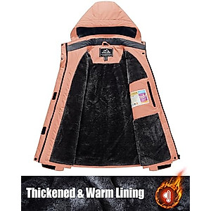 MAGCOMSEN Winter Jackets for Women Skiing Jacket Waterproof Insulated Ski Jackets Thermal Snow Jackets Mountain Snowboarding,S