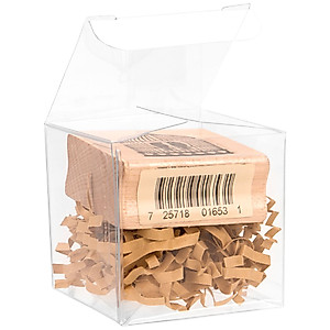 2x2x2 Clear Gift Boxes | Clear Plastic Boxes for Holiday Christmas Weddings Parties | Square Cube Party Favor Boxes for Ornaments Gifts Candy Cookies Cupcakes Packaging With Lids | ClearBags Food Safe PLB104 | 25 Boxes