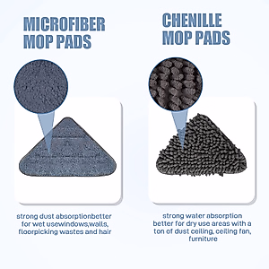 85 Inch Wall Cleaner Mop with Long Handle,Baseboard Cleaner Tool 360° Rotatable with Extension Pole 39" to 85",6 Replacement Microfiber Mop Pads,Wall Mop for Wall Washer Cleaning Ceiling Window Floor