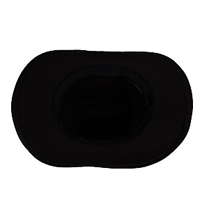 UwantC Faux Felt Cowboy Hats for Men Women Western Cowgirl Hat with Buckle Black One Size