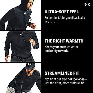 Under Armour Mens Hustle Fleece Hoodie , Black (001)/White , X-Large