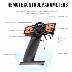 GoolRC f1 rc car, 1/14 Scale 2.4ghz Remote Control car, 4wd 30km/h high Speed Racing car, All terrains Off Road rc Monster Vehicle Truck Crawler with led Light for Kids and Adults (White Hardtop)