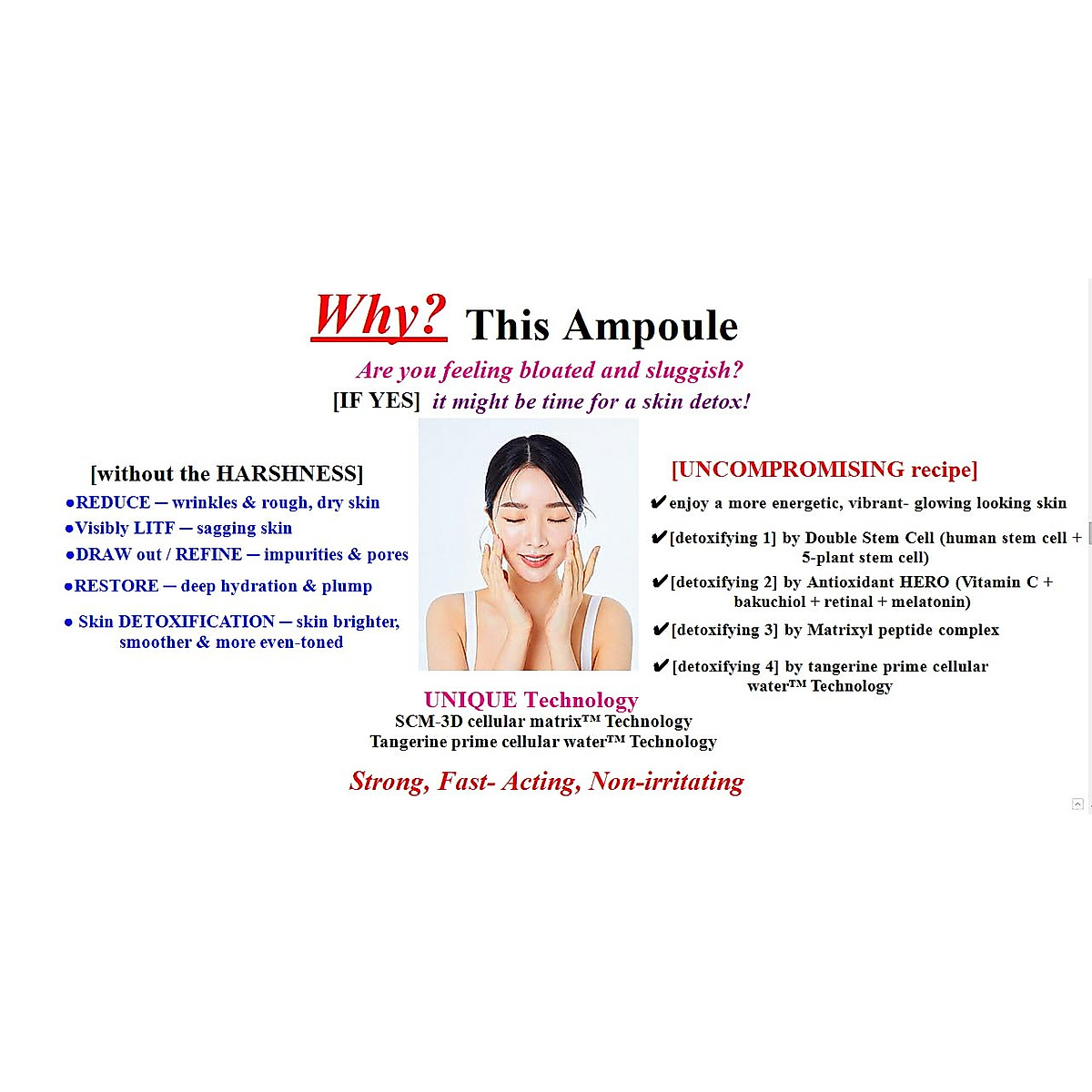WHITESILK(𝟐𝟎𝟐𝟒 𝐔𝐩𝐠𝐫𝐚𝐝𝐞𝐝) Anti-Aging Skin Boosting SCM75 + HGF (Advanced +) Human Stem Cell 750,000ppm Super Ampoule, with SCM-3D Biomimetic Technology (10ml x 5 vials, 1.69oz)