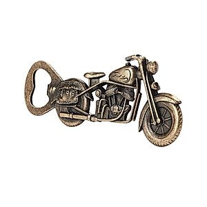 BOYIDEW Vintage Motorcycle Bottle Opener Bronze Metal Beer Gifts for Men Beer Bottle Opener for Dad Husband Grandpa Fathers Day