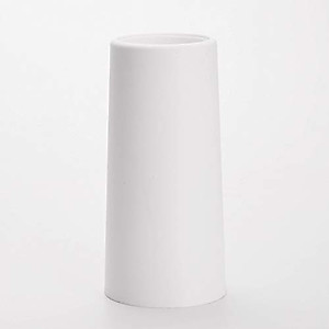 Zuvo 6 Pcs Plastic Bathroom Accessory Set Luxury Bath Accessories Bath Set Lotion Bottles, Toothbrush Holder, Tooth Mug, Soap Dish, Toilet Brush, Trash Can, Rubbish Bin (White)