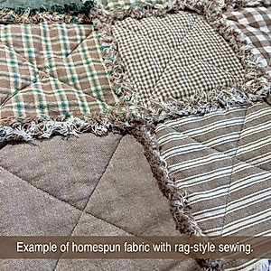 Oatmeal Farmcloth 100% Cotton Solid Greige Neutral Homespun Fabric by JCS - Sold by The Yard