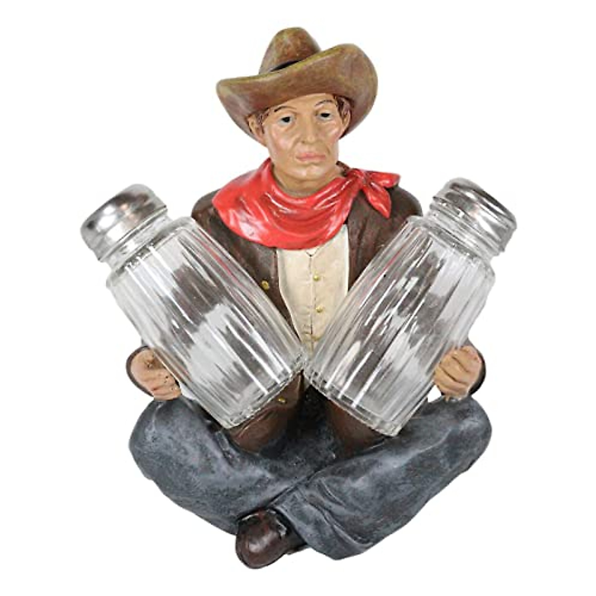 "Home Décor Accents" Western Cowboy Kissing Cowgirl Ceramic Salt And Pepper Shakers Set - Home Accents 33-kl1-9990