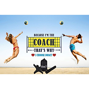 Ejoyous Volleyball Training Equipment Aid, Solo Practice Trainer for Serving Setting Spiking with Ease, Arm Swings Serve Football Kick Spike w/Adjustable Elastic Cord Band for Adult Kids