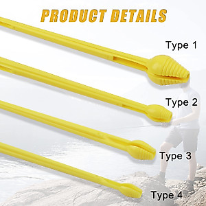 Fishing Hook Disgorger, 8pcs Snelled Fish Hook Remover Tool Fish Dehooker Plastic Portable Unhook Extractor Tool Fishing Saltwater Fishing Supplies Fishing Gear Accessories