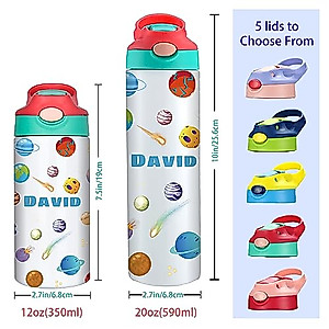 Personalized Ballerina Dance Gift Custom Water Bottle with Name and Straw Lid Customized Dancer Cup Ballet Tumbler Gifts for Ballerina Girls Kids 20oz