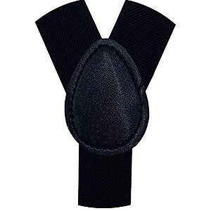 LOLELAI Suspenders for Women and Men | Elastic, Adjustable, Y-Back | Pant Clips, Tuxedo Braces (1, Black)