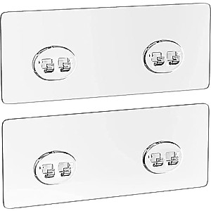 MAXIFFE 2 Pieces Little Adhesive Strip for Soap Hodler, No Drilling Transparent Adhesive Replacement
