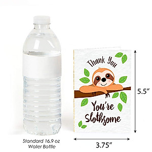 Big Dot of Happiness Let's Hang - Sloth - Baby Shower or Birthday Party Thank You Cards (8 count)