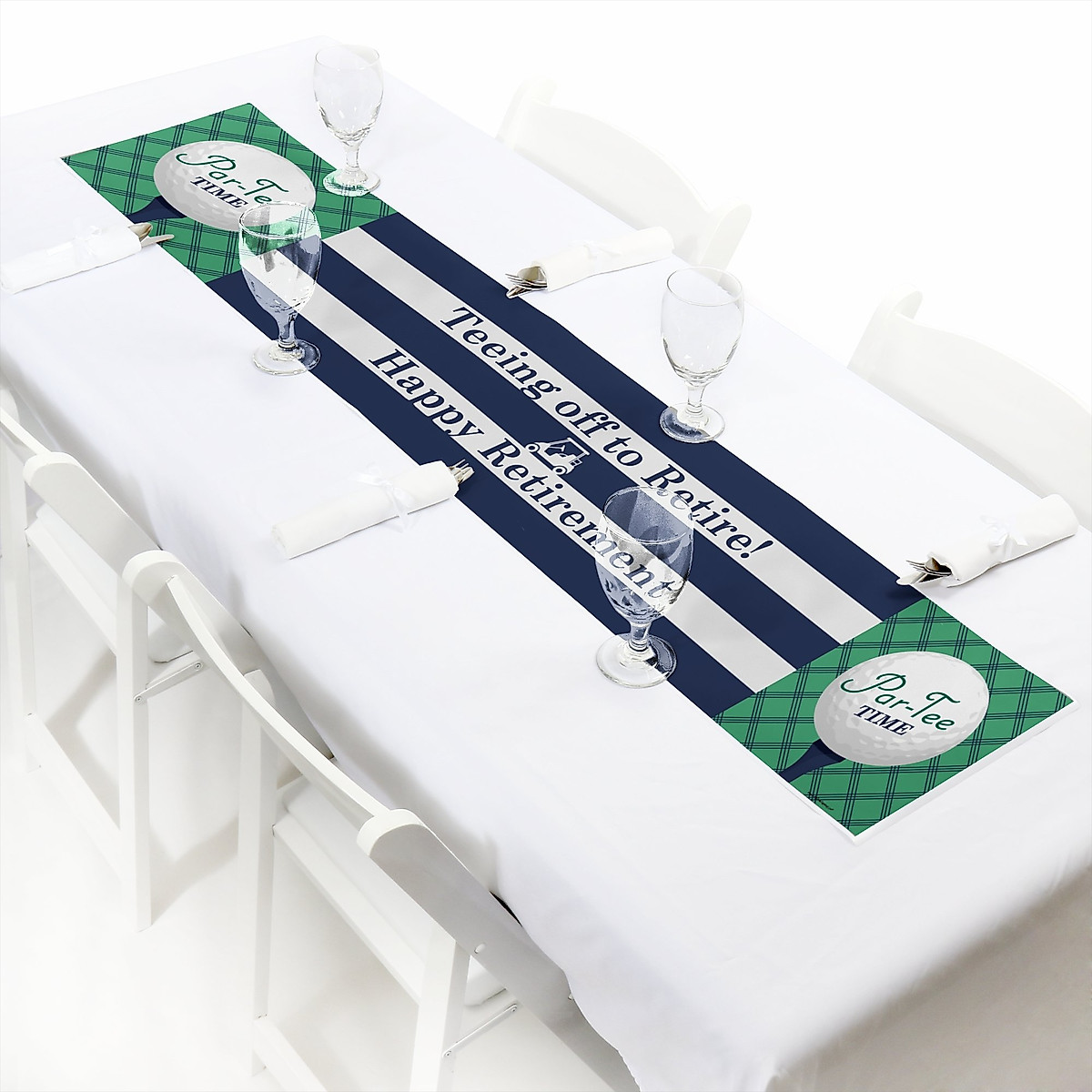 Big Dot of Happiness Par-Tee Time - Golf - Retirement Party Decorations Party Banner