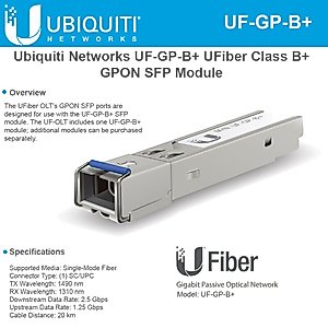UFiber Class B+ GPON OLT SFP Transceiver Module UF-GP-B+ Single-Mode Fiber