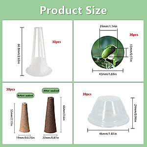 YWNYT 120Pcs Seed Pod Kit for Aerogarden, Hydroponics Garden Accessory Hydroponics Supplies with 30 Grow Basket, 30 Grow Sponges, 30 Pod Labels 30 Grow Domes, Grow Seed Starter Pods