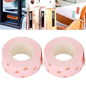 2 Packs Print Label Tape for Labeler Durable Thermal Paper Clear Writing Suitable High Temperatures Width Length