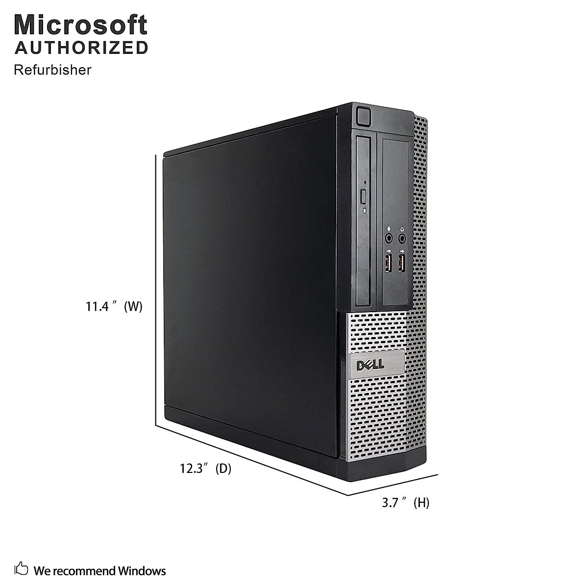 Dell OptiPlex 3020-SFF, Intel Core i5-4570 3.2GHZ, 16GB RAM, 512GB SSD Solid State, 4K Support, DVD, WiFi, DP, VGA, Keyboard, Mouse, Windows 10 Pro 64bit - Multi Languages Support (Renewed)