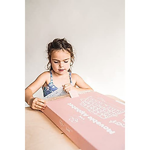 Movable Alphabet Montessori Wooden Letters- Moveable Alphabet with Box Letter Mats - Lower Case Letters - Writing, Reading, Spelling, and Language Learning Materials (Red and Blue)